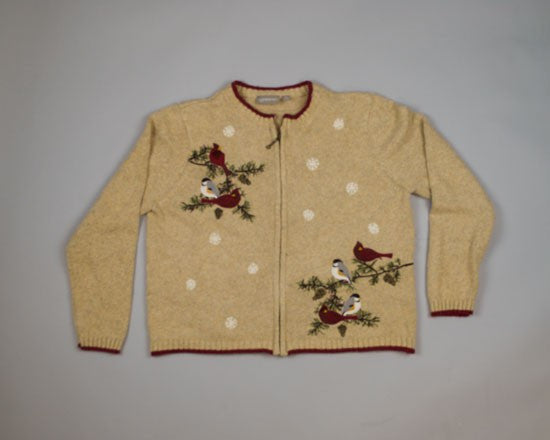 Winter Birds-Medium Christmas Sweater| The Ugly Sweater Store- Vintage ...