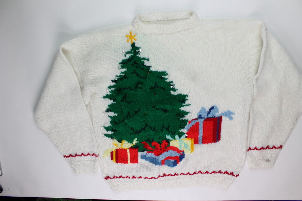 Pearls and Lights On My Tree- Large Christmas Sweater| The Ugly Sweater ...